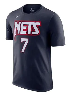 Nike Nba Brooklyn Nets Durant No. 7 T-shirt 'navy White Red - Multi-color