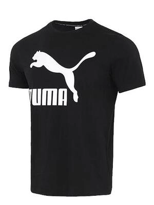 PUMA Classics Logo T-shirt 'black White - Black/white