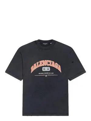 Balenciaga Maison T-shirt Medium Fit - Black
