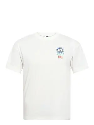 Nike Logo Alphabet Breathable Printing Short Sleeve White T-shirt - Default Color