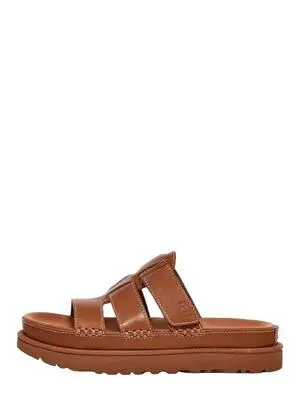 UGG Goldenstar Platform Slide Sandals - Tan