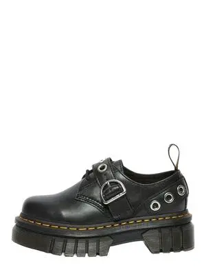 Dr. Martens Audrick Hardware Leather Platform Shoes - Black