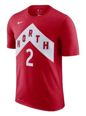 Nike Toronto Raptors Leonard 2 Short Sleeve Athletic T-shirt - Red