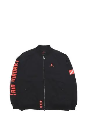 JORDAN Air Stand Collar Long Sleeve Bomber Jacket - Black