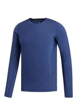 ADIDAS Men's Adidas Ask2 Prm Tee Ls Training Sports Slim Fit Round Neck Long Sleeves Indigo T-shirt