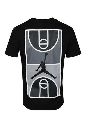JORDAN Back Stadium Large Printing Short Sleeve - Black