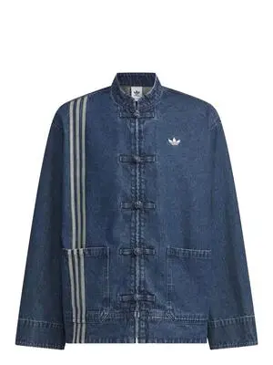 Adidas Ctt Oversized Track 3.0 Jacket - Medium Blue Denim