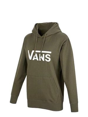 VANS Logo Print Pullover Hoodie - Green
