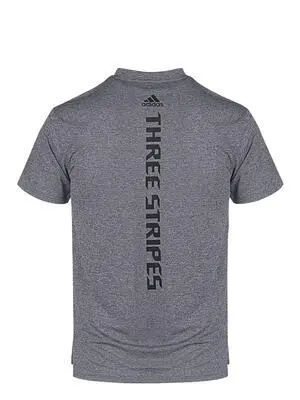 Adidas 3-bar Tech Tee With Alphabet Printing - Grey