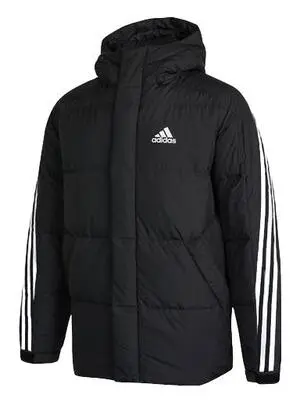 Adidas 3-stripes Puffy Down Hooded Jacket - Default Color