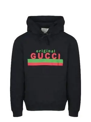 Gucci Logo Graphic Hoodie - Black