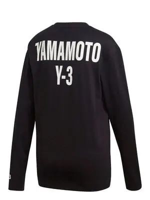 Adidas Y-3 Ch2 Back Alphabet Long Sleeve T-shirt - Black