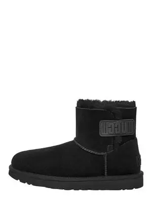 UGG Mini Bailey Logo Strap Boot - Black