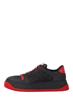 Gucci Screener Sneakers - Black/red