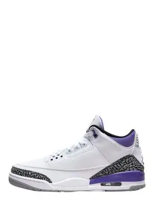 JORDAN Jordan Air 3 Retro "Dark Iris" High Top Sneakers White/black/dark Iris