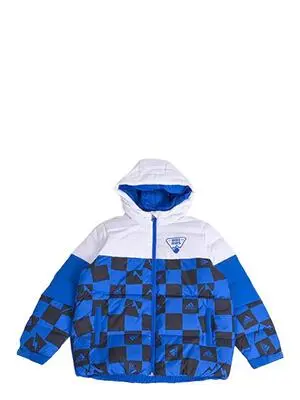 Adidas Long Down Jacket - Blue/white