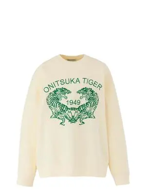 Onitsuka Tiger Graphic Sweatshirt - Off White/green