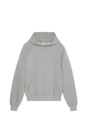 Gucci Cotton Hooded Sweatshirt With Print - Grey