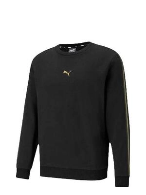PUMA Logo Fleece Lined Crewneck Sweatshirt - Black