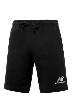 NEW BALANCE Essentials Stacked Logo French Terry Shorts - Black