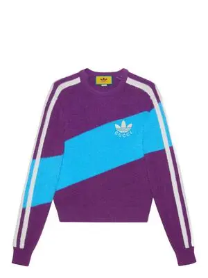 Gucci X Adidas Wool Sweater - Purple/light Blue
