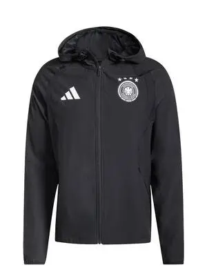 Adidas Germany Tiro Travel Full Zip Windbreaker - Black