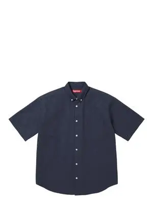Supreme Ss26 Loose Fit Oxford S/s Shirt - Navy