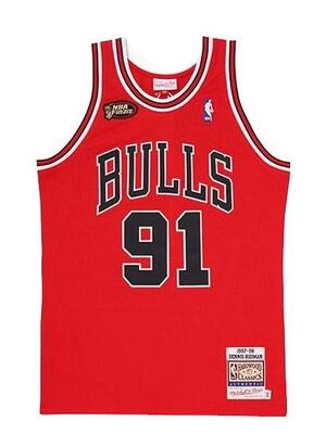 Mitchell & Ness Nba Authentic Dennis Rodman Chicago Bulls 1997-98 Road Jersey - None