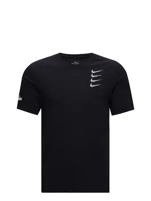 Nike Multi Swoosh Short Sleeve Crewneck T-shirt - Black