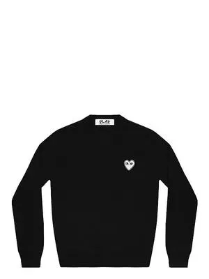 Play Comme Des Garcon V-neck Pullover - Black