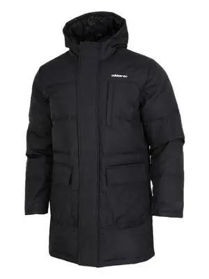 Adidas Neo Down Parka Jacket With Hood - Black