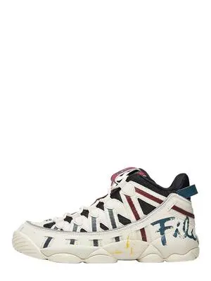 FILA FUSION Spaghetti Classic High Top Sneakers - Black/white/red