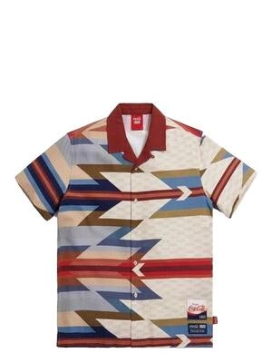 Kith X Coca-cola X Pendleton Camp Collar Shirt 'maroon Multi - Multi-color