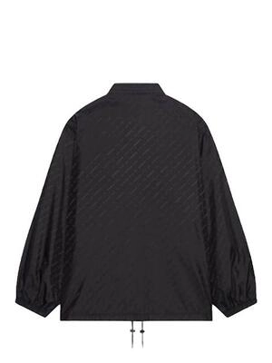 Balenciaga Allover Logo Rain Jacket - Black