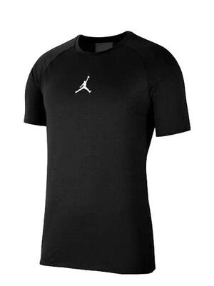 JORDAN Jordan Air Basketball Wear Short Sleeve Shirt Black/multi-color