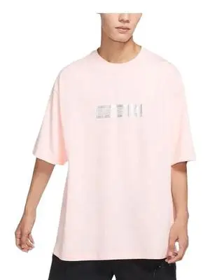 JORDAN Solid Color Round Neck Pullover Brand Multi-color Short Sleeve T-shirt Light Pink - Default Colorway