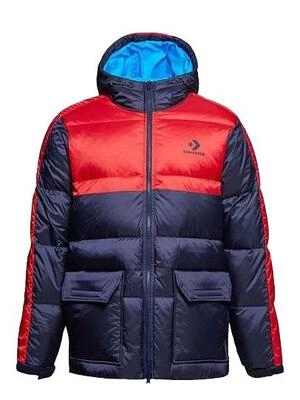CONVERSE Down Fill Puffer Jacket - Navy/red