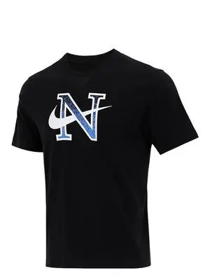 Nike Alphabet Logo Casual Sports Short Sleeve T-shirt - Black