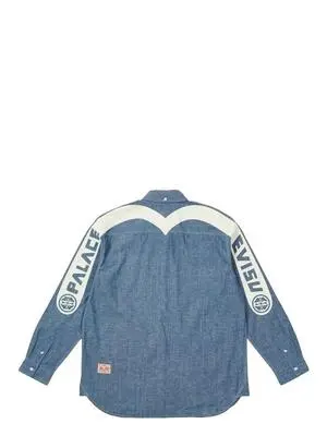 PALACE X Evisu Classic Daicock Denim Shirt - Blue