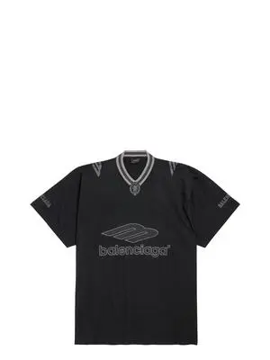 Balenciaga Balenciaga 3B Football V-neck T-shirt Oversized Black