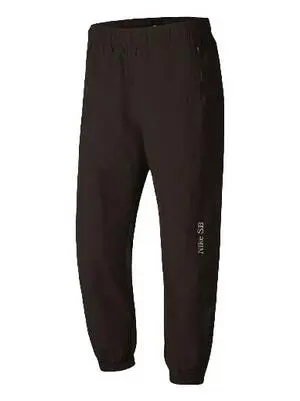 Nike Skateboard Loose Zipper Pocket Sports Skateboard Long Pants Velvet - Brown