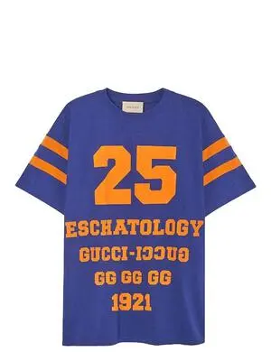 Gucci Logo Football Tee - Blue