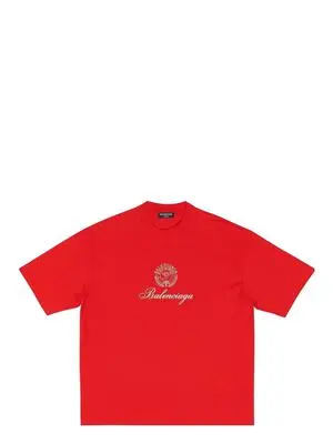 Balenciaga Balenciaga Qixi Crest T-shirt Medium Fit 'red' Red