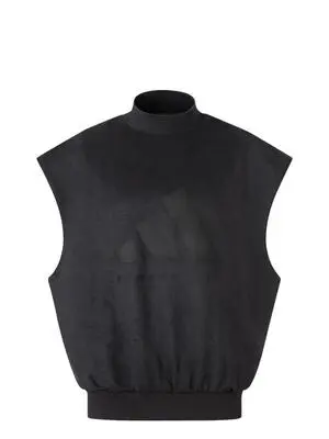 Adidas Basketball Sueded Sleeveless Sweatshirt - Carbon