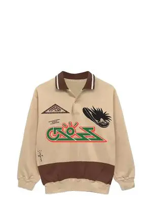 TRAVIS SCOTT Cactus Jack Cross Rugby Sweater 'tan Brown - Tan/brown