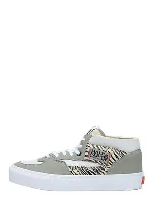 VANS Half Cab Ef Vlt Lx 'zebra' Mid Top Sneakers - Gray/white