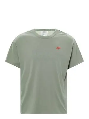 Nike Logo Reversible Casual Round Neck Short Sleeve Gray T-shirt - Default Color