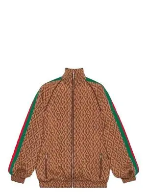 Gucci Gucci G Rhombus Track Jacket Brown