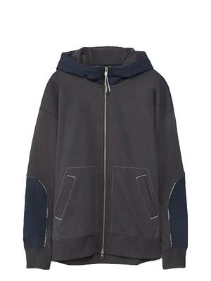 CONVERSE X Paria Farzaneh Crossover Splicing Hooded Zipper Jacket - Blue