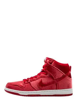 Nike Dunk High Prm "red Velvet" Sneakers - Red/white/red